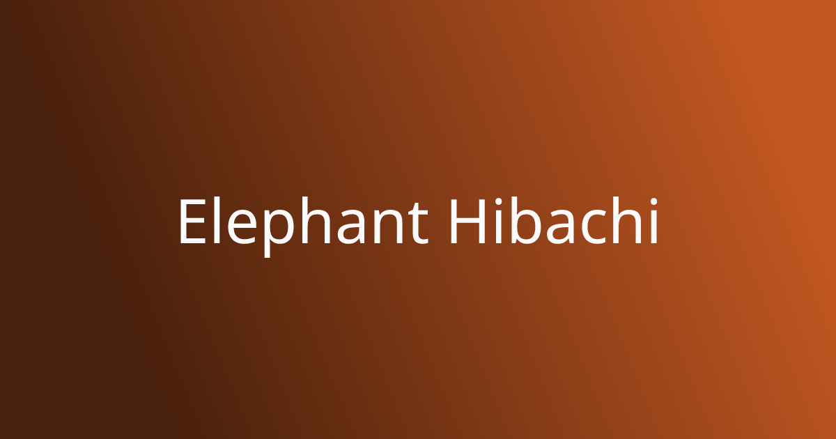 Order Authentic Japanese Online | Elephant Hibachi - Pickup or Delivery ...